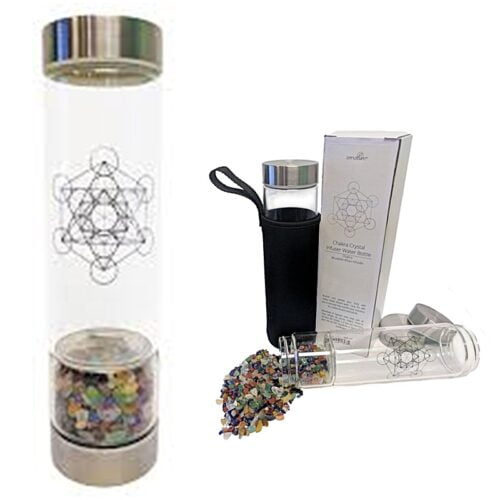 Crystal Infused Water Bottle 7 Chakras - The Zen Shop