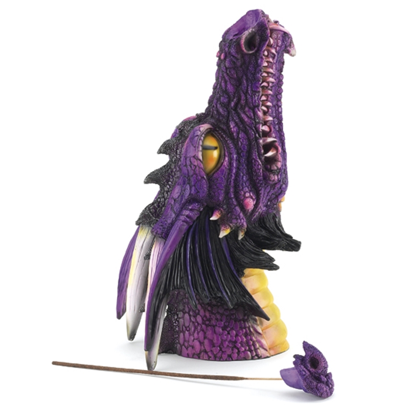 Purple Dragon Head Incense Burner - The Zen Shop