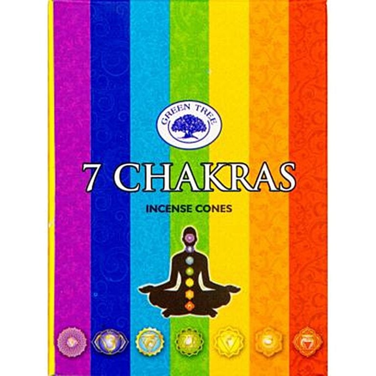 Green Tree Incense Cones: 7 Chakras - The Zen Shop