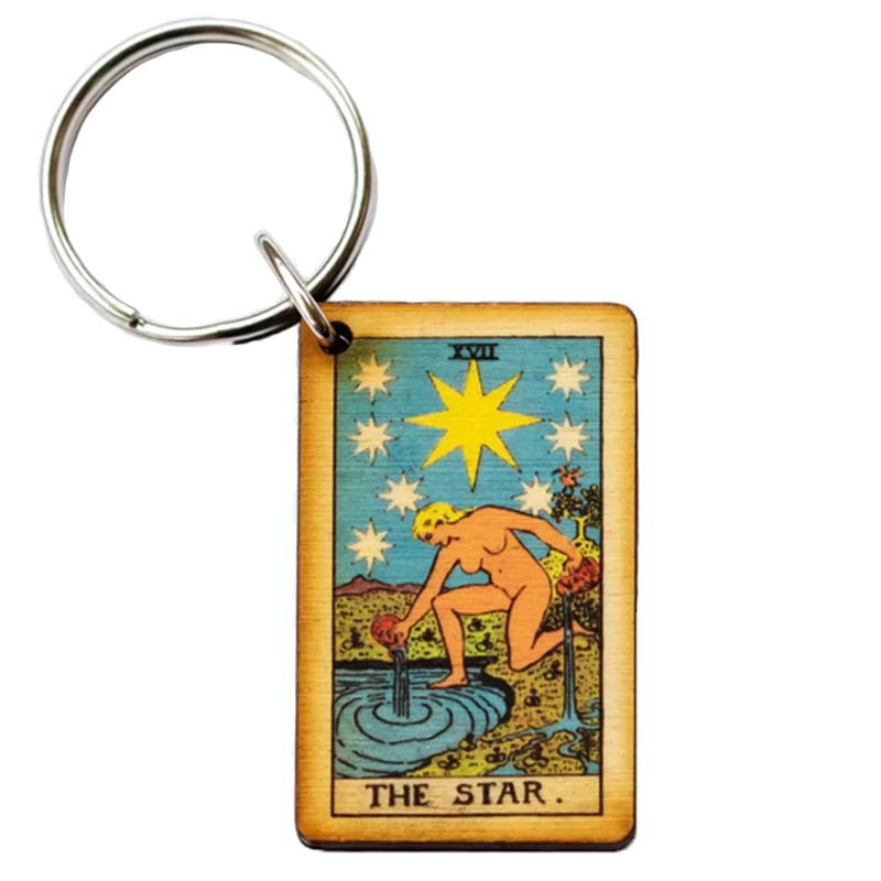 Handcarved Tarot Keychain The Star - The Zen Shop