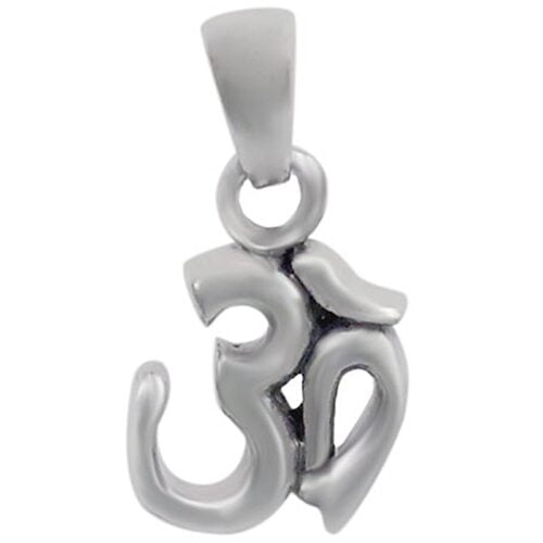 Sterling Silver OM Pendant Plain 12mm - The Zen Shop
