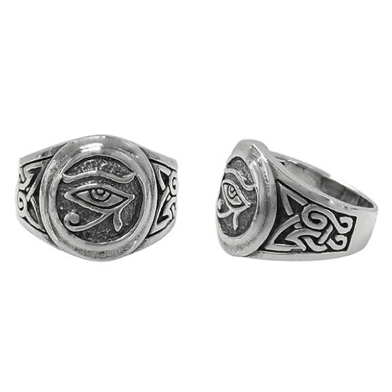 Sterling Silver Eye of Horus Knot Design Ring - The Zen Shop