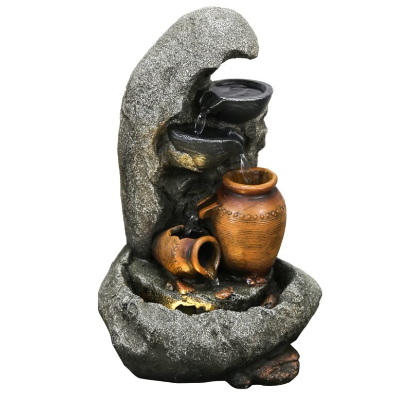 Cascading Bowls & Jugs LED Water Fountain - The Zen Shop