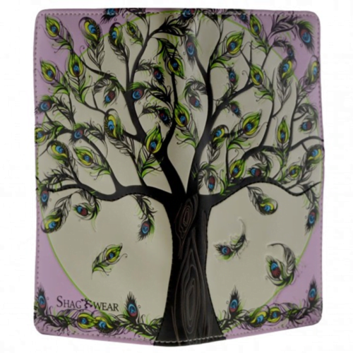 Tree of Life Peacock Feathers Cream Women's Wallet - The Zen Shop