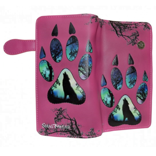 Wolf Paw Print Pink Women's Wallet - The Zen Shop